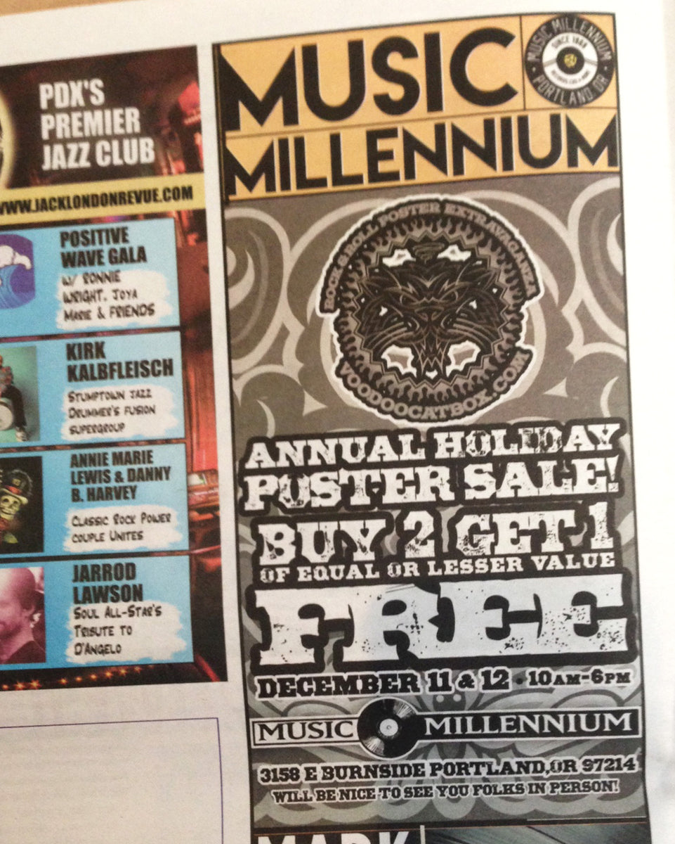 Music Millennium • Holiday Poster Sale 2021 – Voodoo Catbox